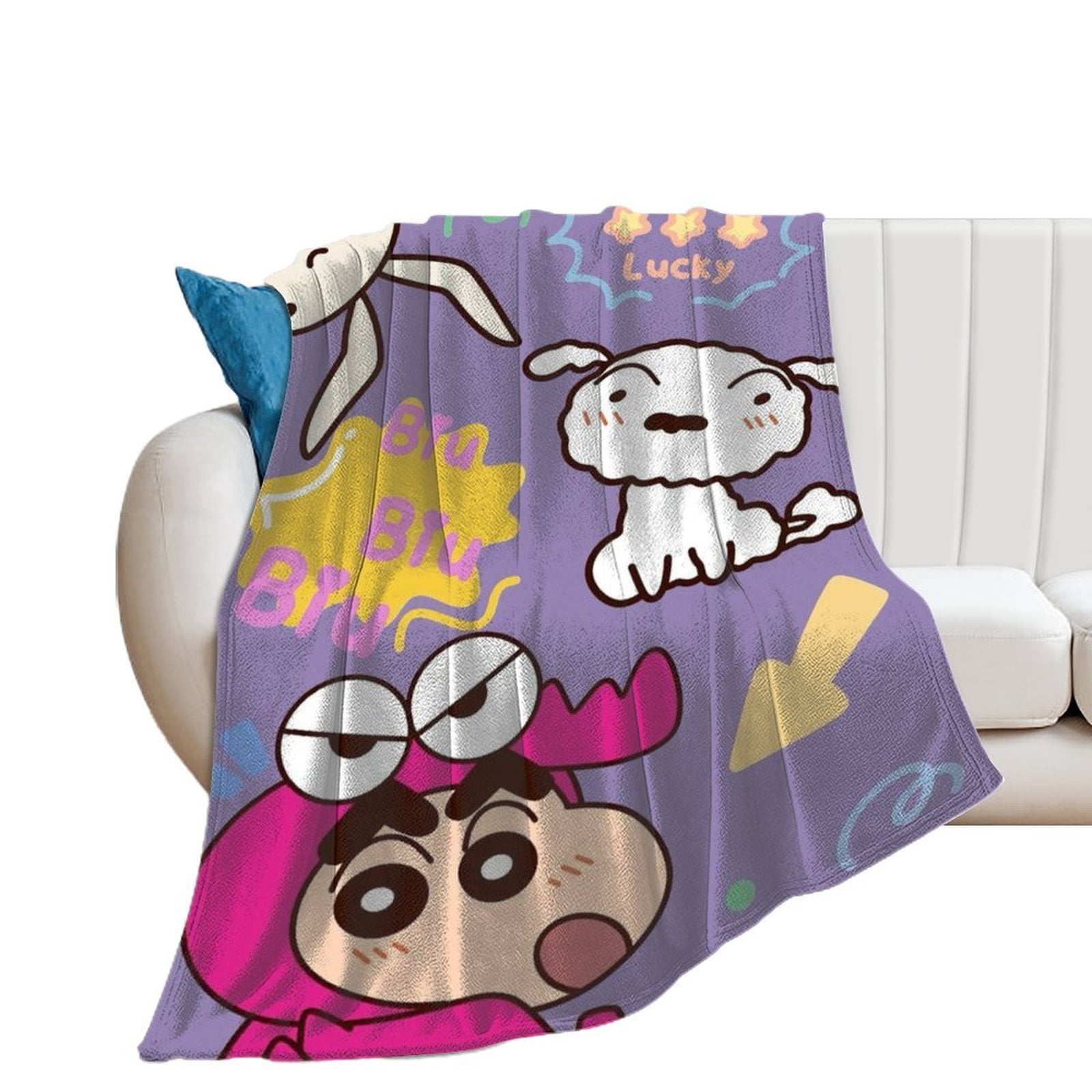Crayon Shin-chan Throw Blanket Flannel Anime for Girls Boys Men Women ...