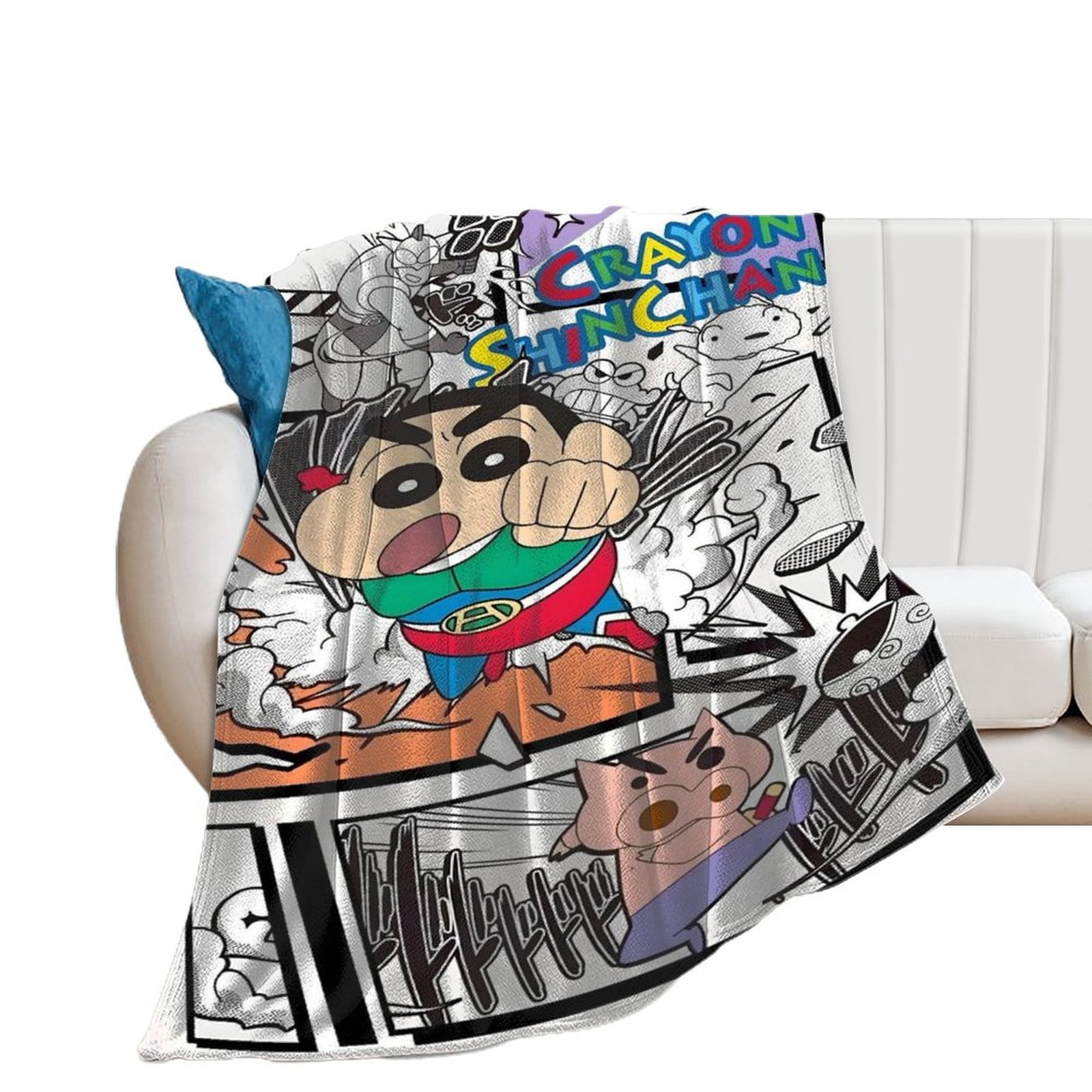 Crayon Shin-chan Throw Blanket Flannel Anime for Girls Boys Men Women ...