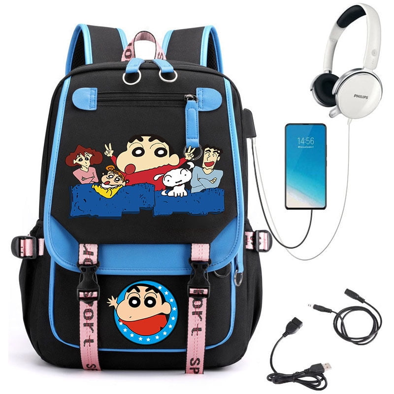 Crayon Shin-chan USB charging large-capacity backpack - Walmart.com