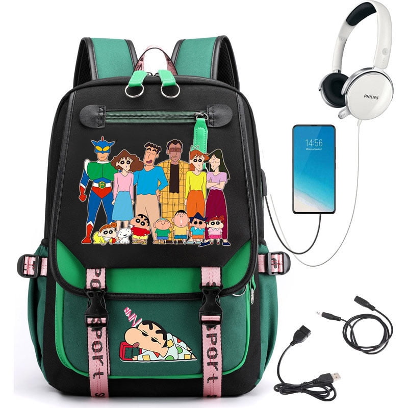 Crayon Shin-chan USB charging large-capacity backpack - Walmart.com