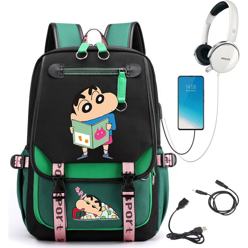 Crayon Shin-chan USB charging large-capacity backpack - Walmart.com