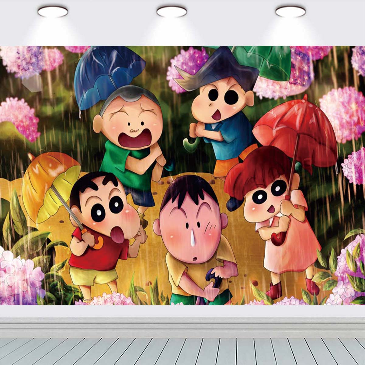 Crayon Shin chan school Backdrop Background Banner Birthday Party ...