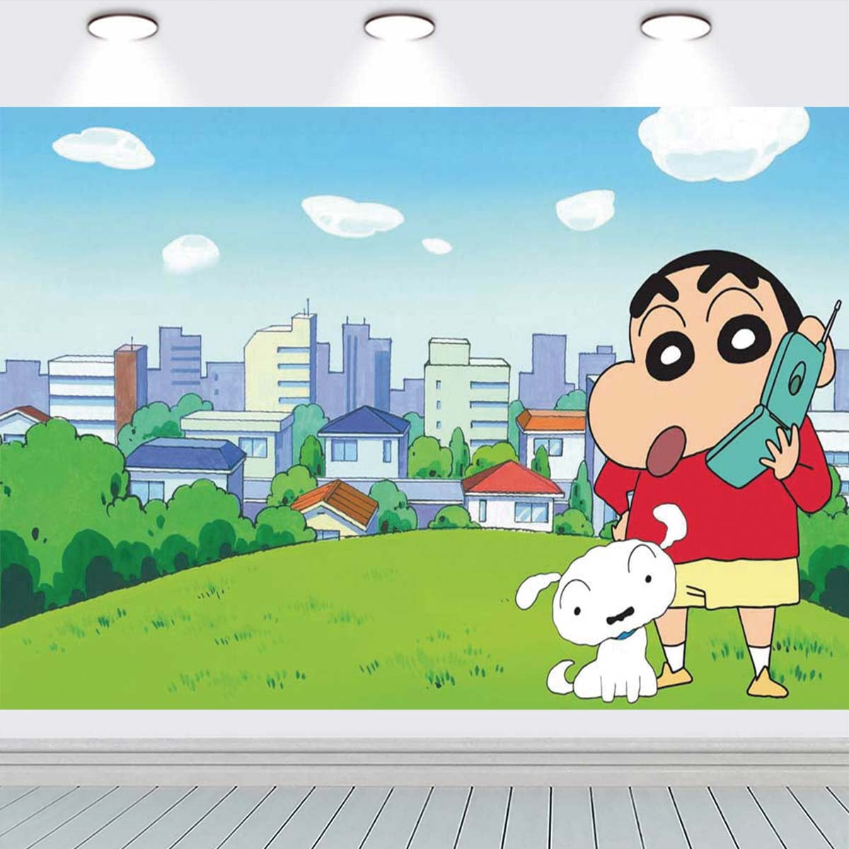 Crayon Shin chan school Background Banner Birthday Backdrop Party ...