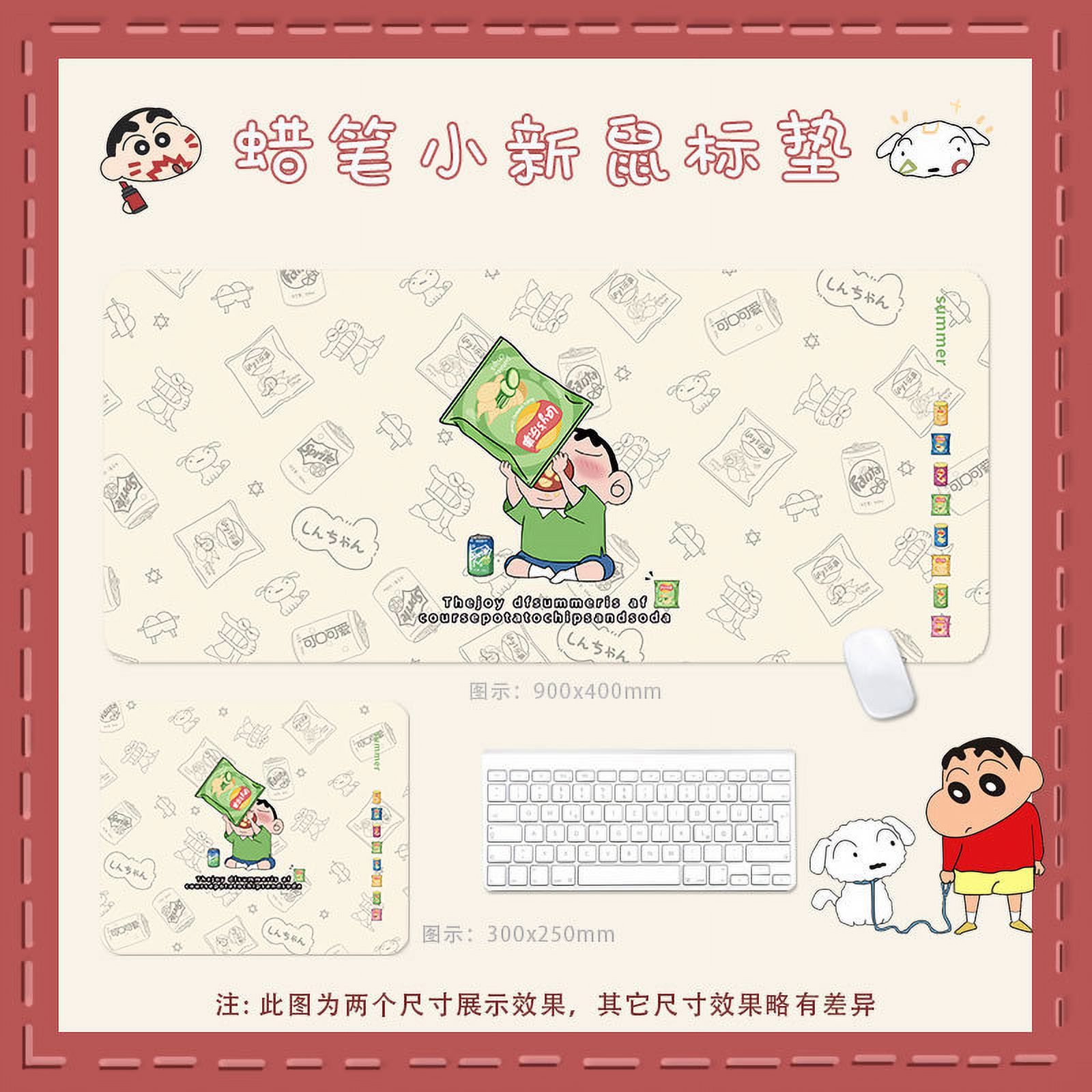 Crayon Small New Mouse Pad Large Thickened Cute Girl Cartoon Animation ...