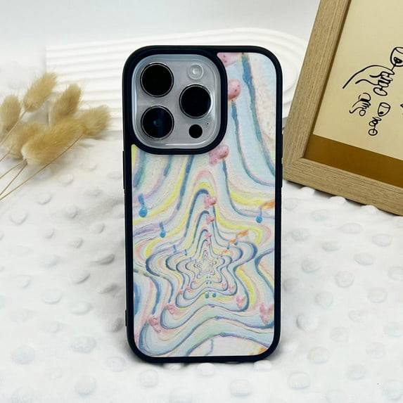 Crayon Star Colorful Kawaii Doodle Fun Art Pattern for iPhone 17 16 15 ...
