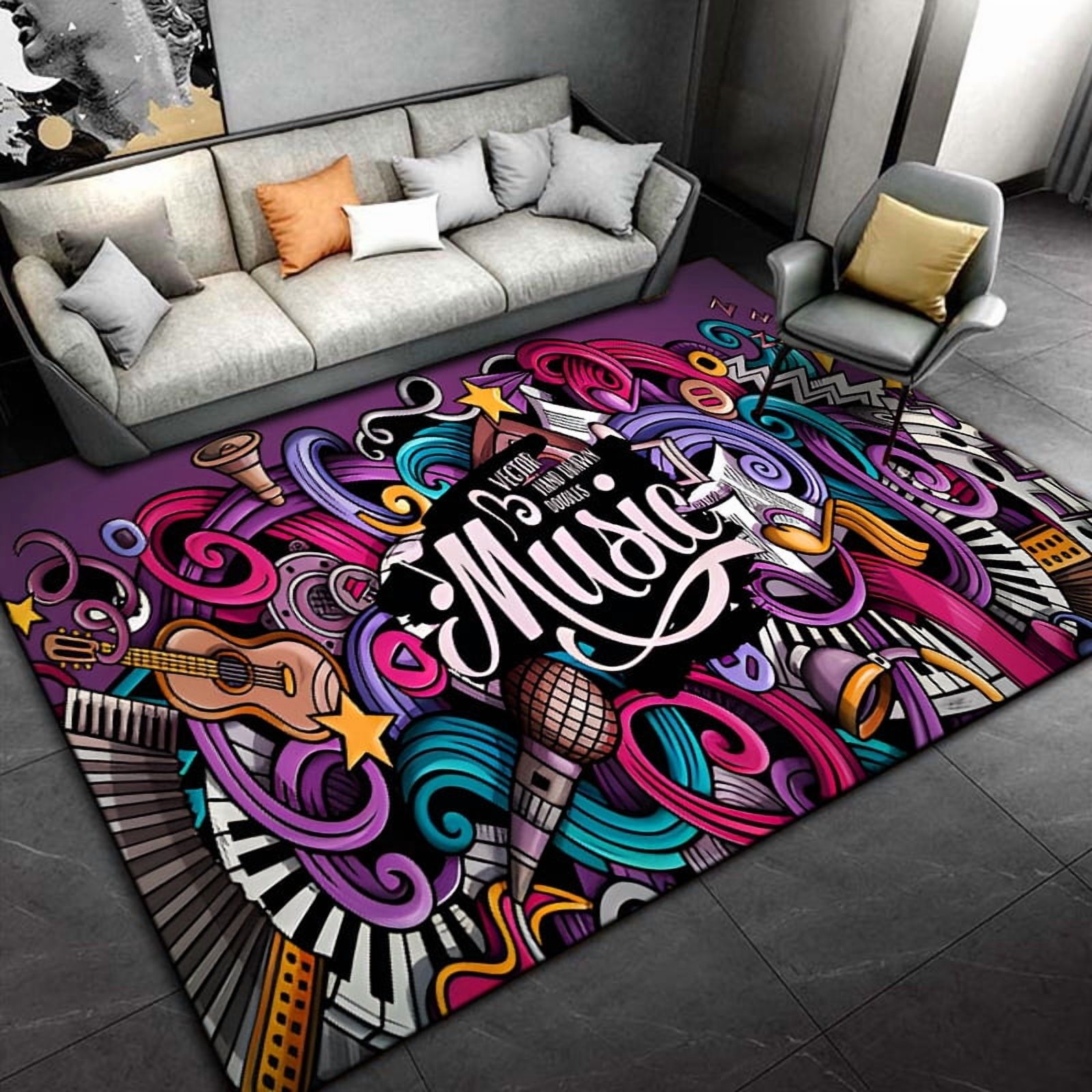 Crayon drawing yoga mat custom carpet Non-slip Rug Play Crawl Floor ...