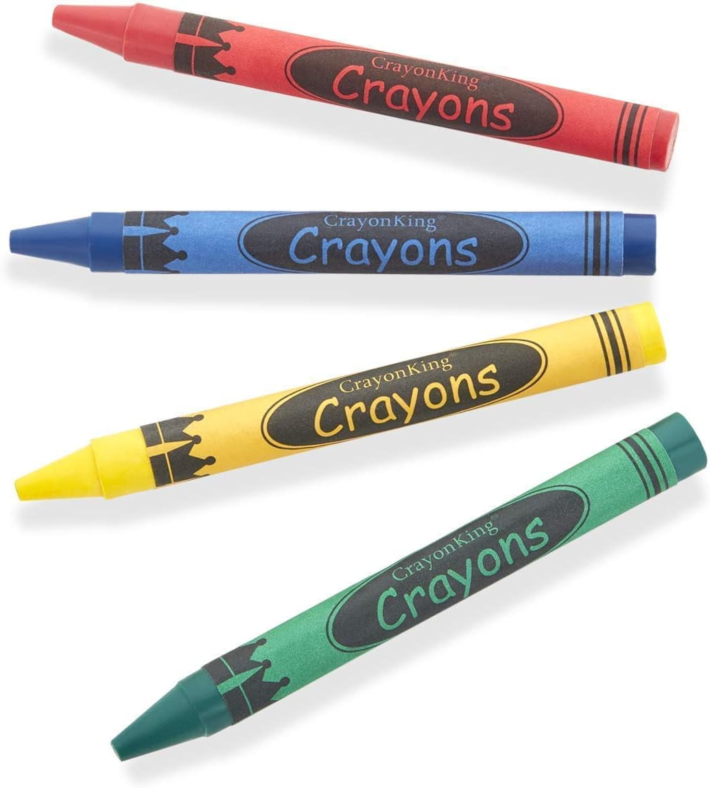 Crayon King 4 Piece Crayon Set in Cello Bags Bright Colors for Drawing ...