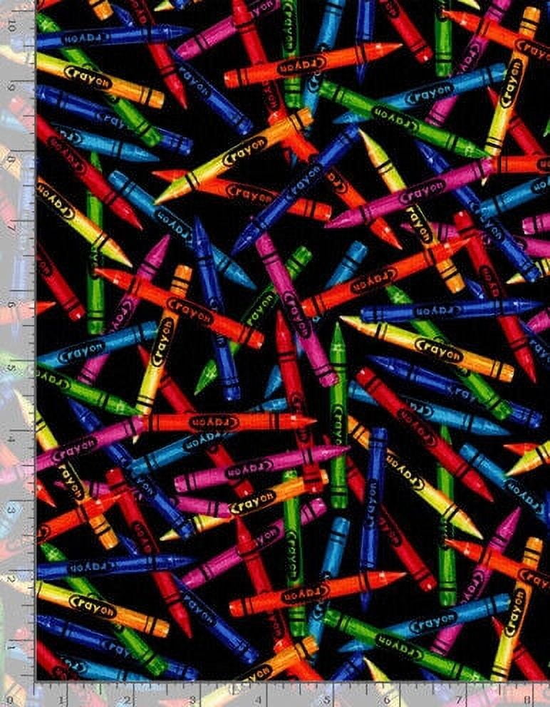 Crayons ABC Collection Cotton Fabric by Timeless Treasures - Walmart.com