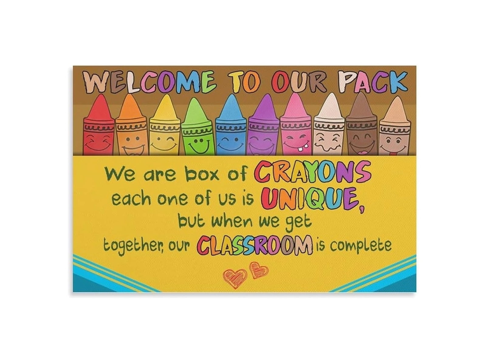 Crayons Diversity Poster Welcome to Our Unique Classroom Pack Inclusive ...