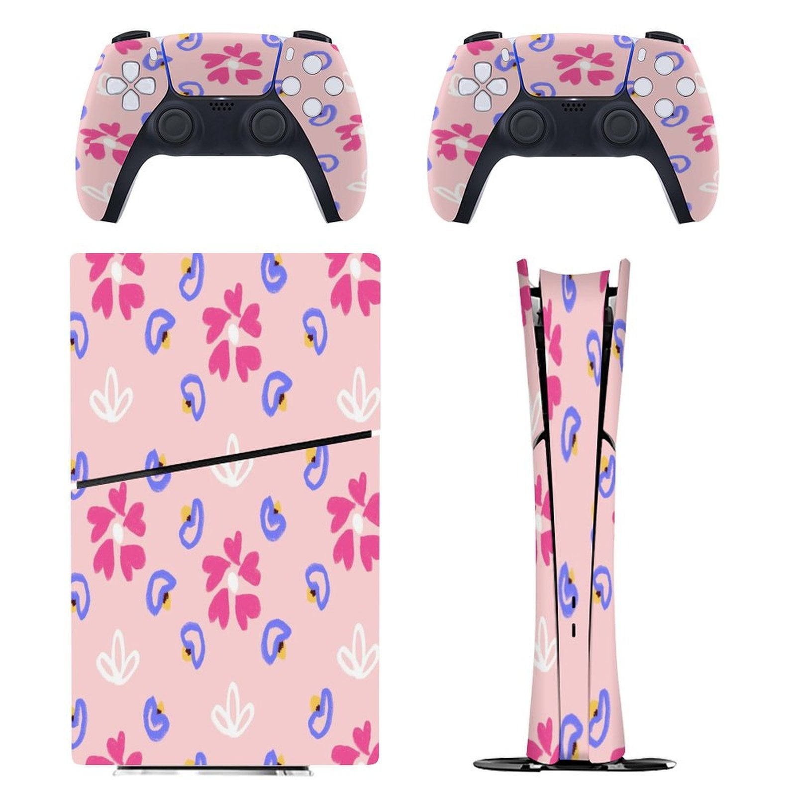 Crayons, Drawing, Flower, Pink PS5/PS5 Slim Digital Disc Skin Sticker ...