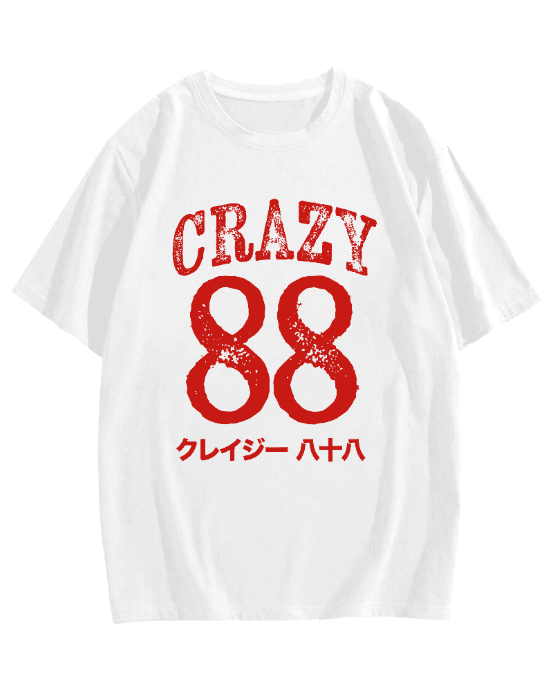 Crazy 88 Japanese Style Cotton casual T-shirt- - Walmart.com