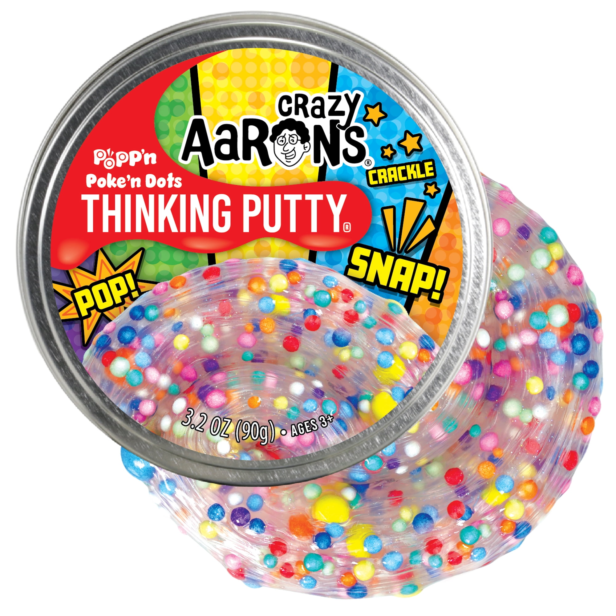 Crazy Aaron's, Thinking Putty, Poke'n Dots White, Ages 3+ - Walmart.com