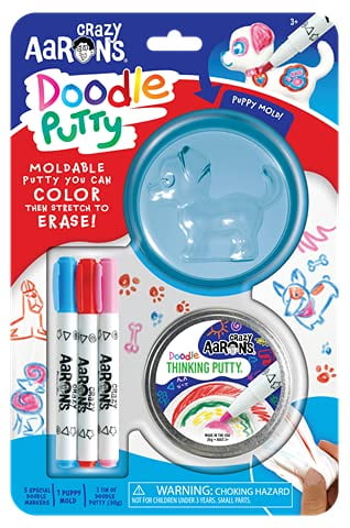 Crazy Aaron's Doodle Puppy Putty - Putty You Can Draw On with 3 Special ...