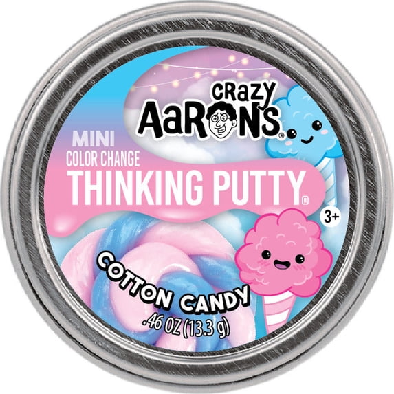 Crazy Aaron's Mini Thinking Putty, Color-Changing Cotton Candy, 0.47 oz ...