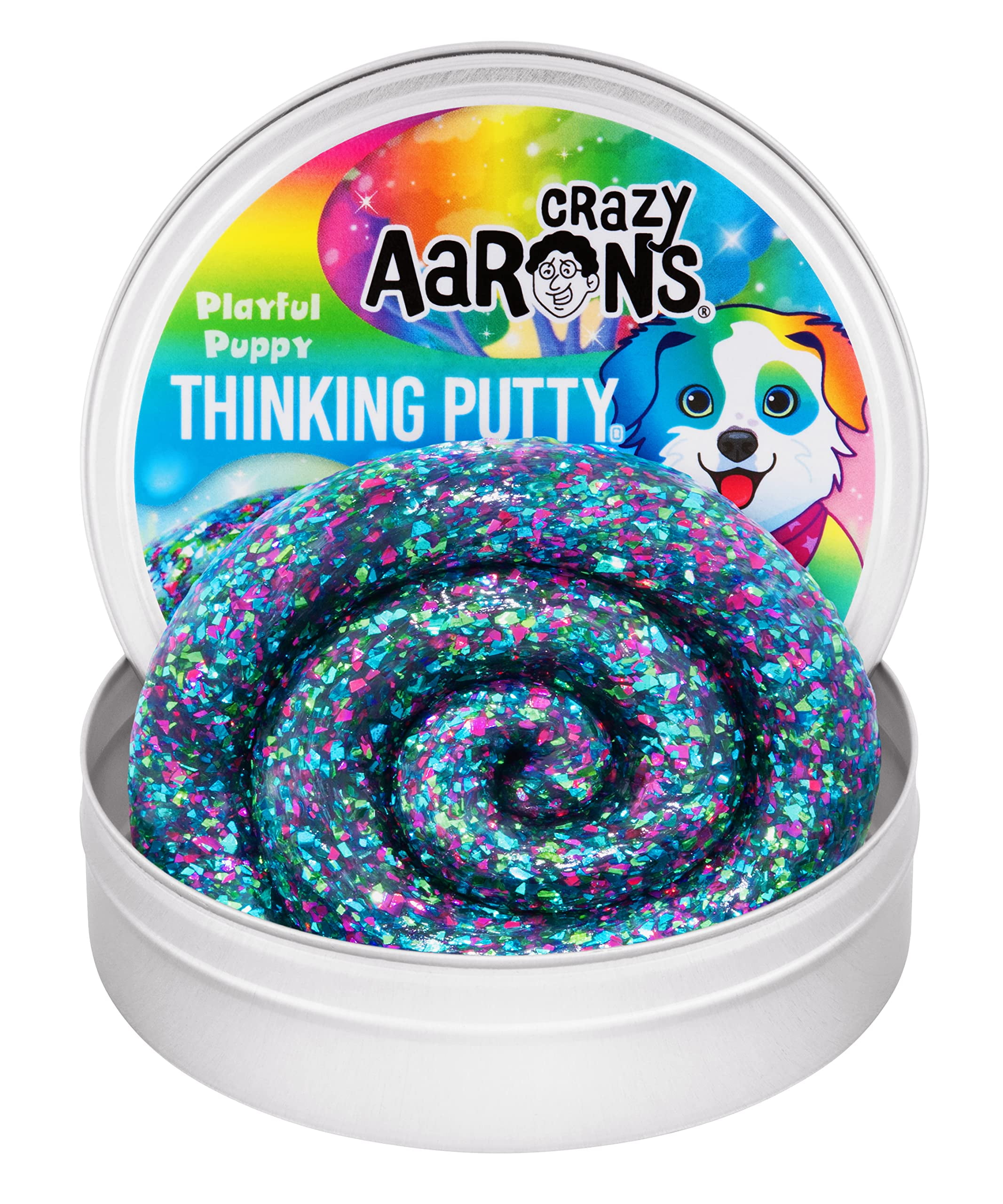Crazy Aaron's Putty Pets Playful Puppy Thinking Putty® - 4" Tin See ...