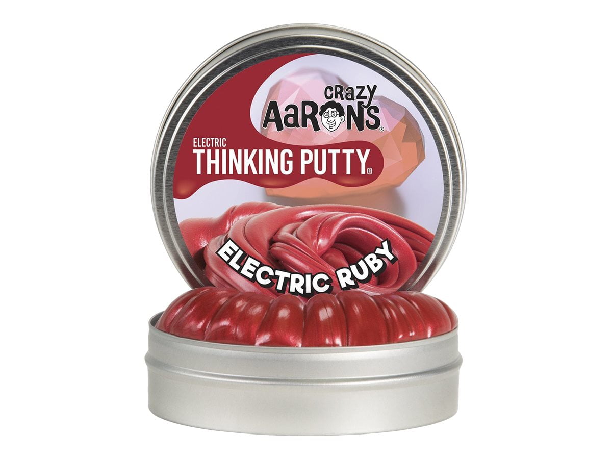 Crazy Aaron's Thinking Putty Electric - Electric Ruby - ruby red ...