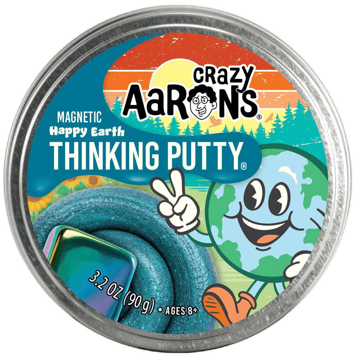 Crazy Aarons Happy Earth Magnetic Storms - Full Size 4" Thinking Putty ...