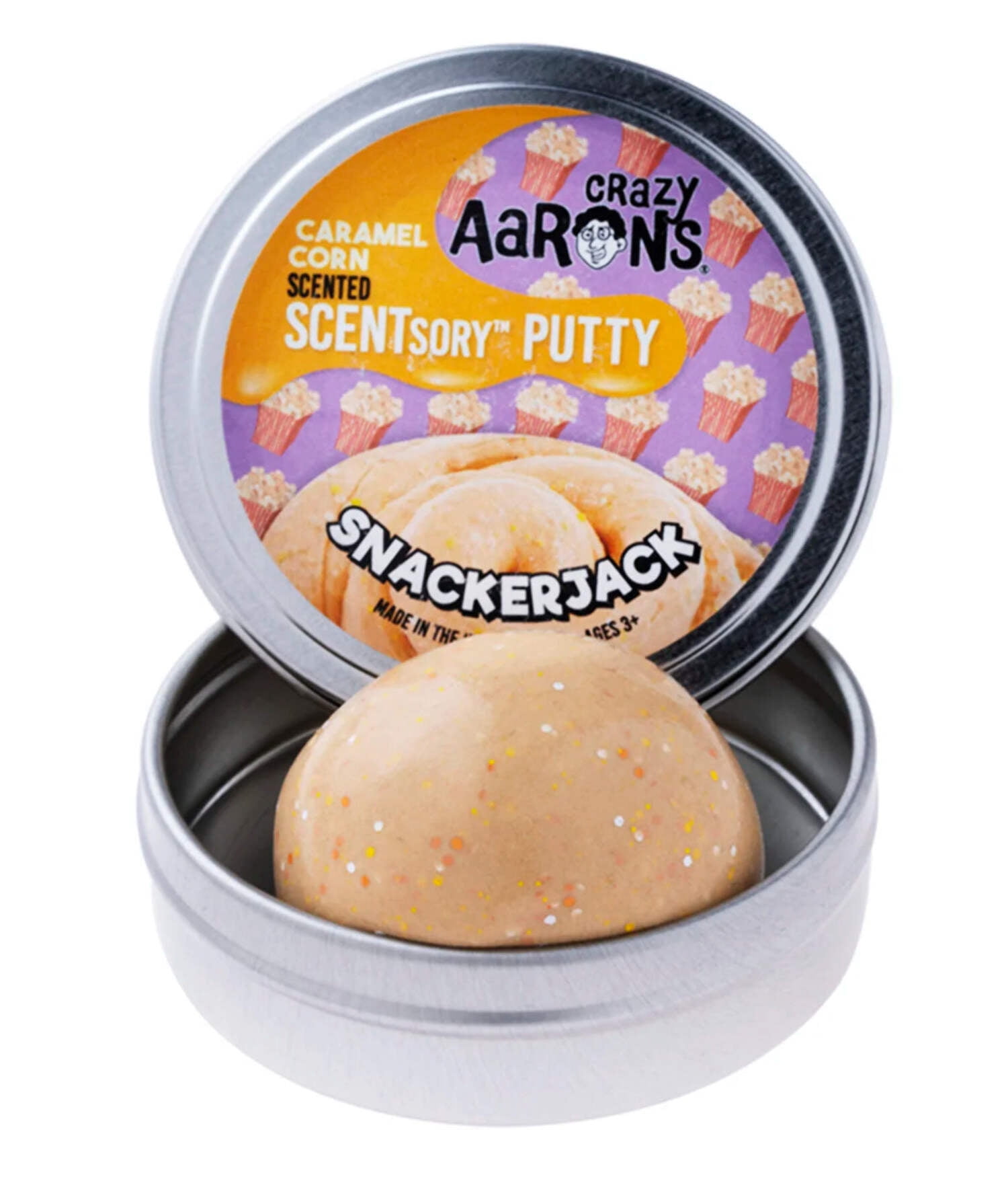 Crazy Aarons Scentsory Thinking Putty Snackerjack 275 Tin Caramel Corn ...