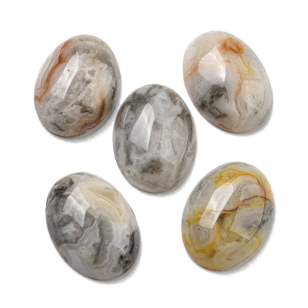 Crazy Agate 20 pc Natural Crazy Agate Cabochons Oval 18x13x5~5.5mm ...