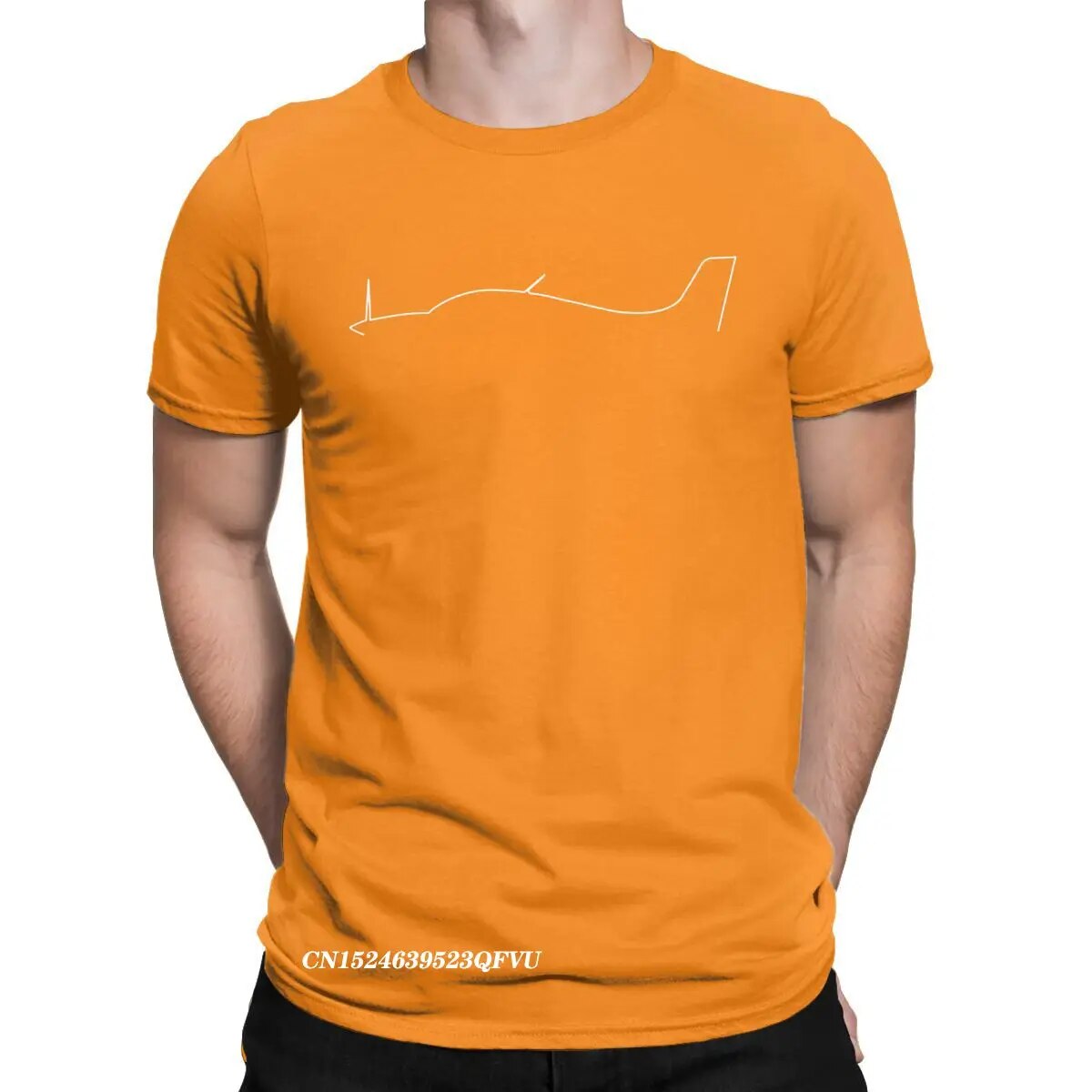 Crazy Airplane Cirrus Minimalist Outline T-Shirts For Men Premium ...