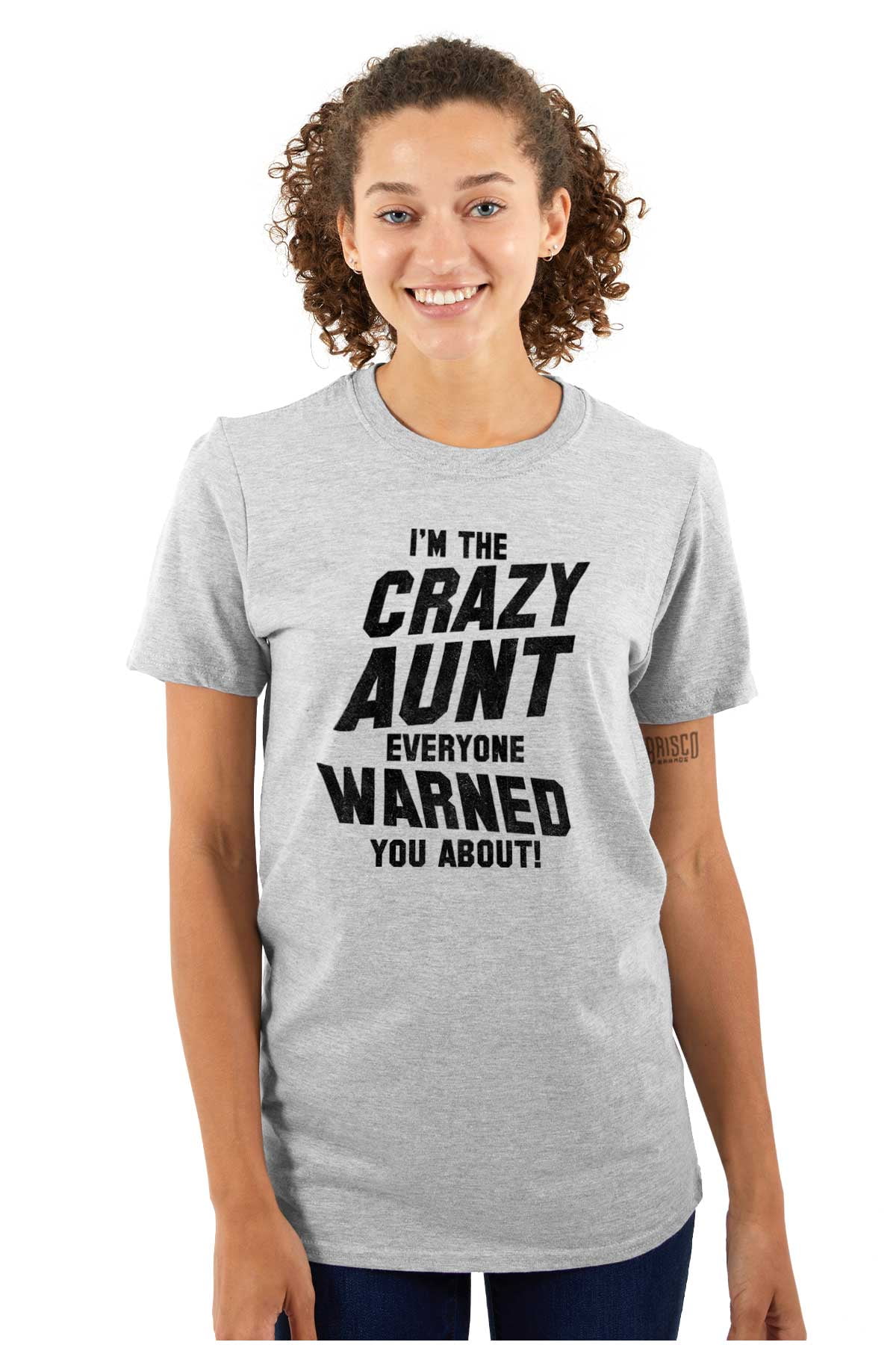 Crazy Aunt Funny Fave Auntie Present Women's Graphic T Shirt Tees Brisco Brands M - Walmart.com