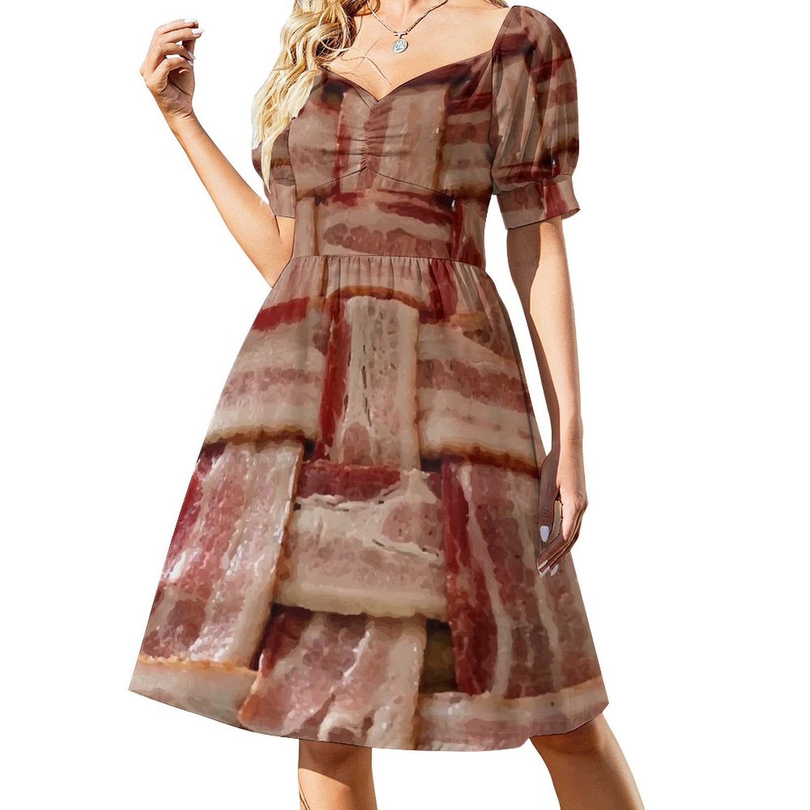 Crazy Bacon Lover Design - Look So Yummm Sleeveless Dress prom dress ...