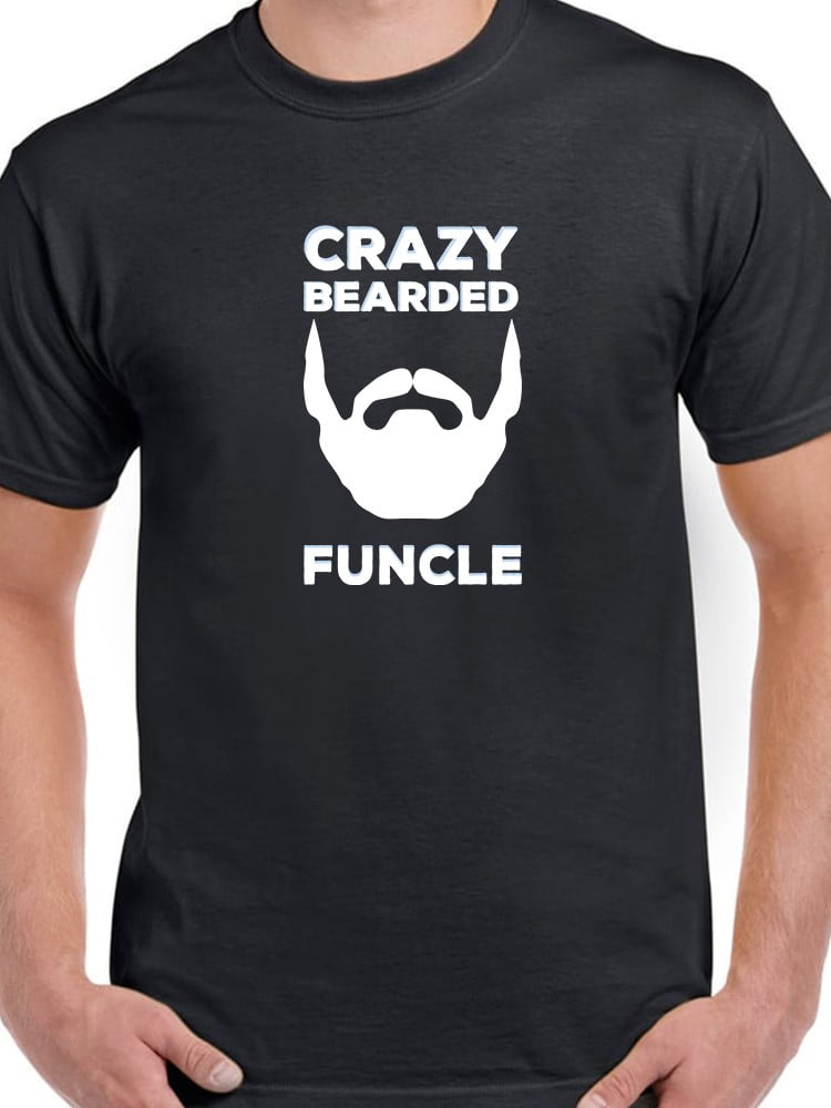 Crazy Bearded Funcle Graphic Men Black T-Shirt, Male Large - Walmart.com