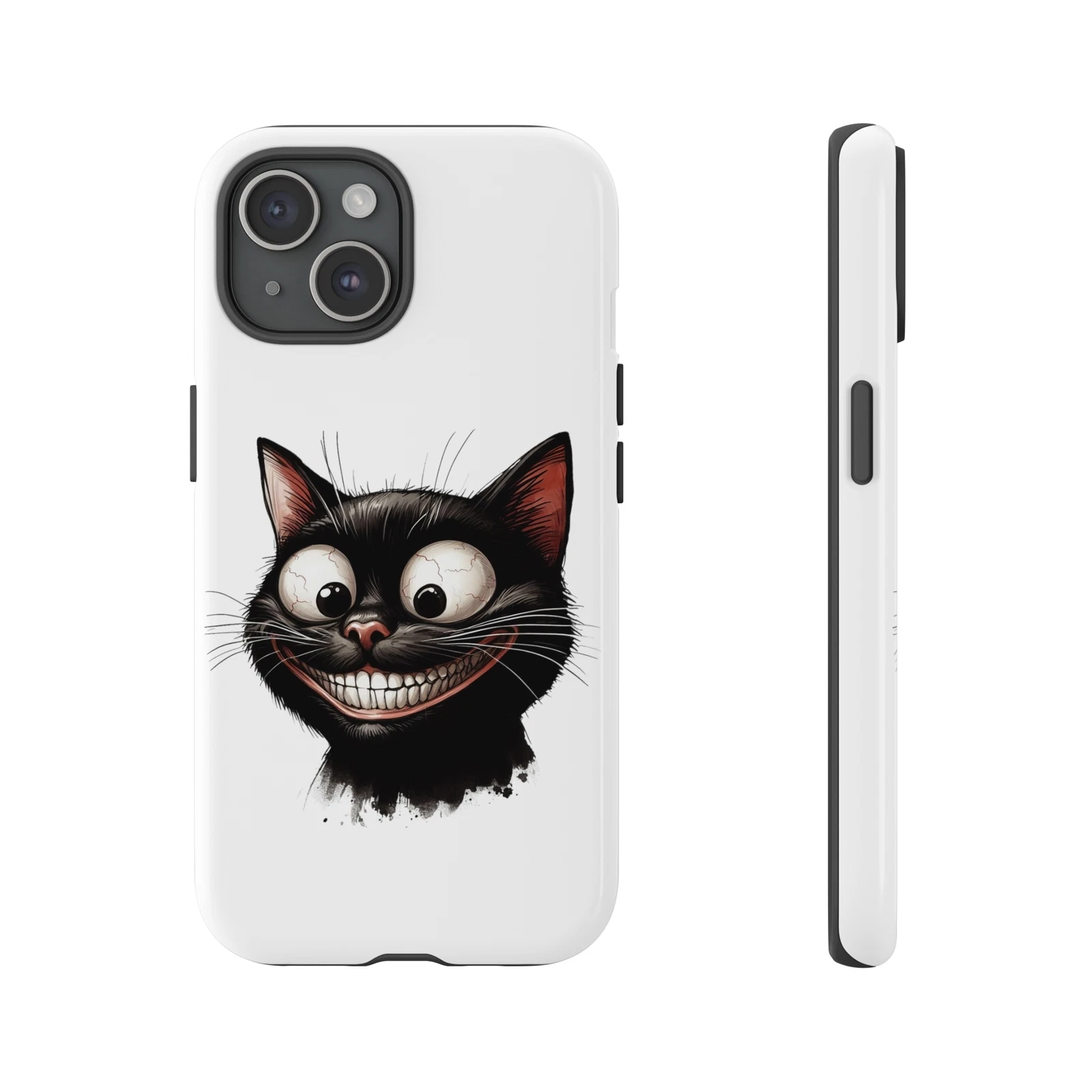 Crazy Black Cat iPhone Case Funny Pet Lover Gift for iPhone 13 14 15 Pro Max up to 5XL - Walmart.com