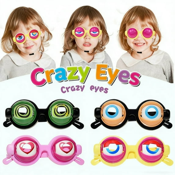 Crazy Blinking Pull String Funny Glasses - Novelty Cheering Props ...