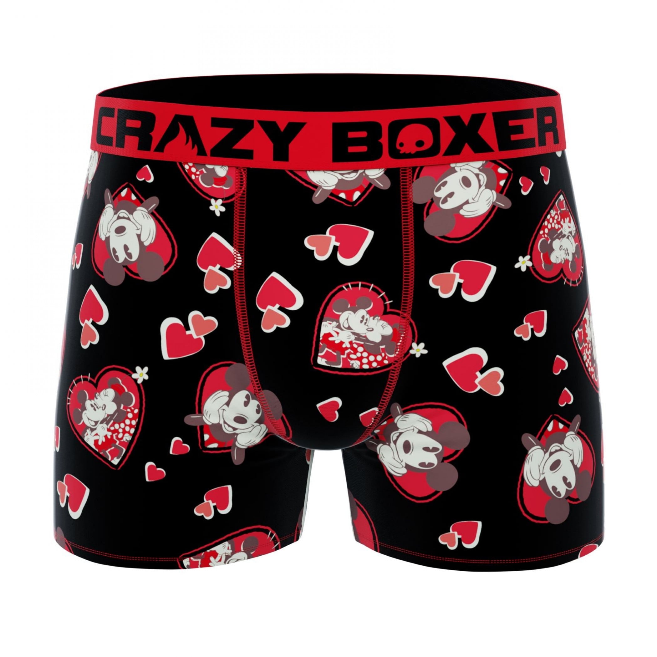 Crazy Boxer Disney Mickey Mouse Valentines Day Men's Boxer Briefs-Large ...