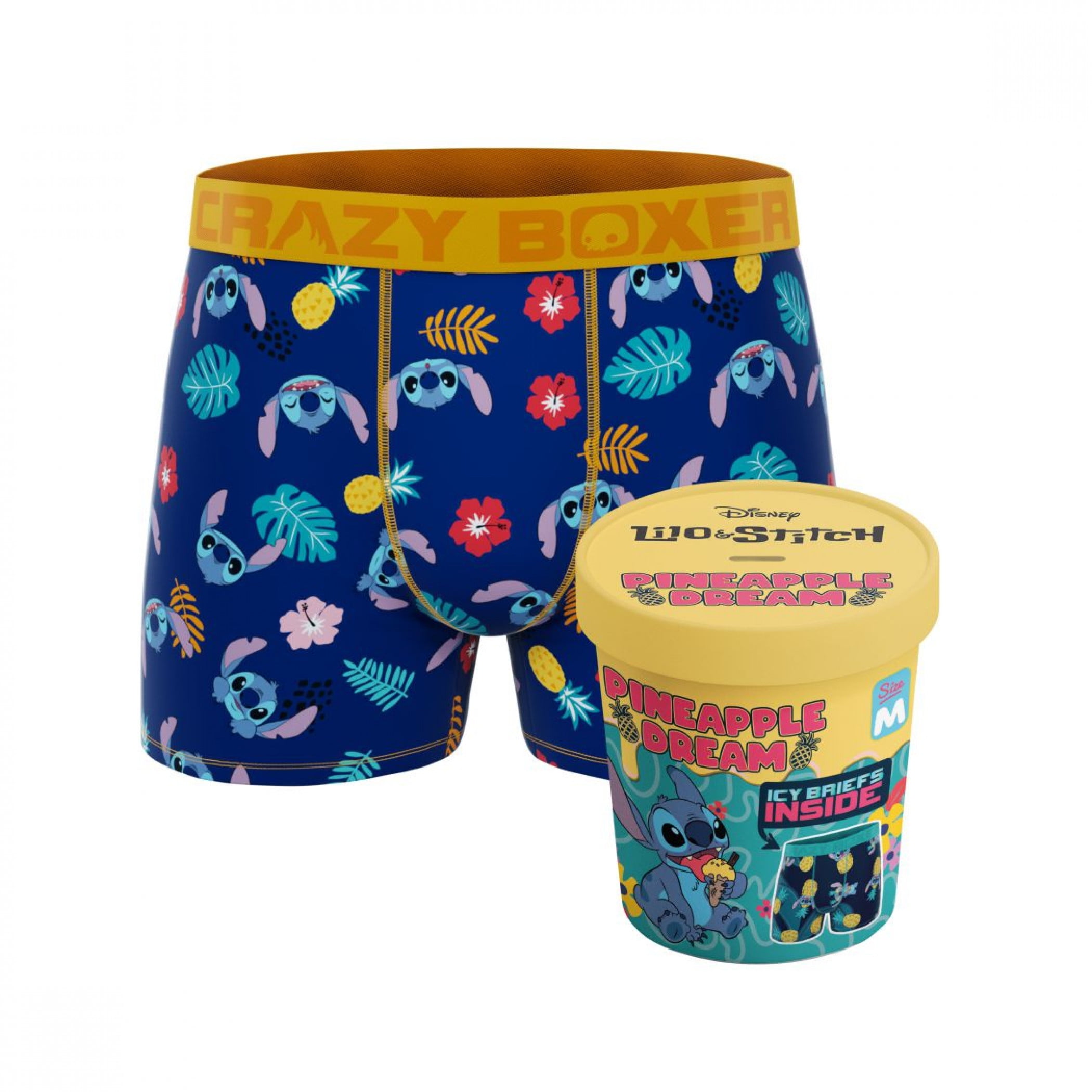 Crazy Boxer Men's Disney Lilo & Stitch "Tropical Stitch" Boxer Briefs ...
