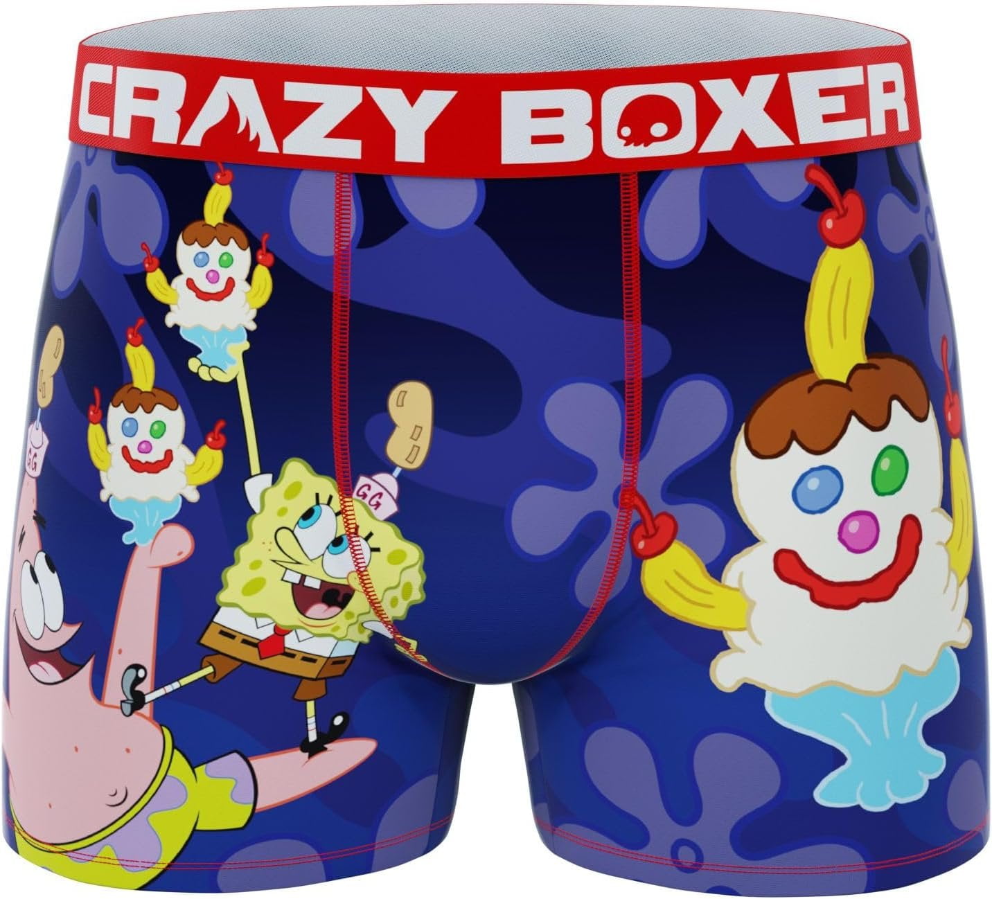 CRAZYBOXER Men's Underwear SpongeBob Face Box Non-slip waistband Soft ...