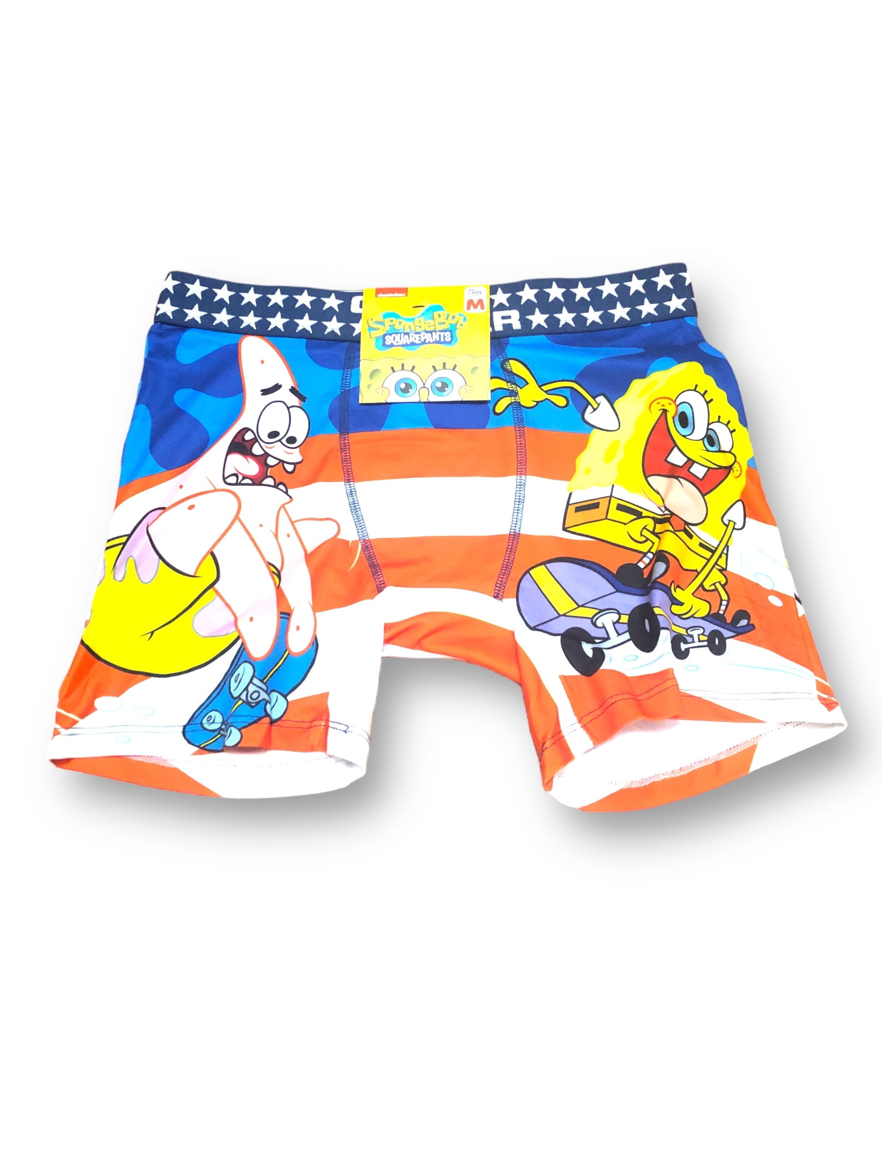 Crazy Boxer SpongeBob & Patrick Skateboarding Men's Boxer Brief ...