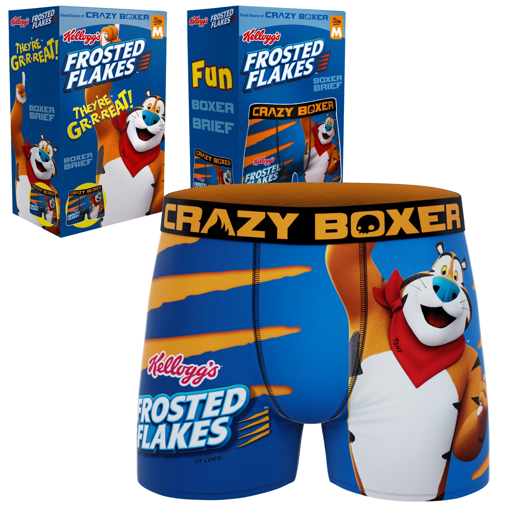 Crazy Boxers Frosted Flakes Tony the Tiger Boxer Briefs in Cereal Box ...