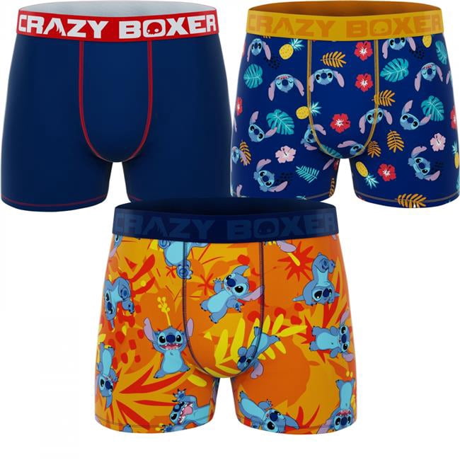Crazy Boxers Lilo and Stitch Boxer Briefs 3-Pack-XLarge (40-42 ...
