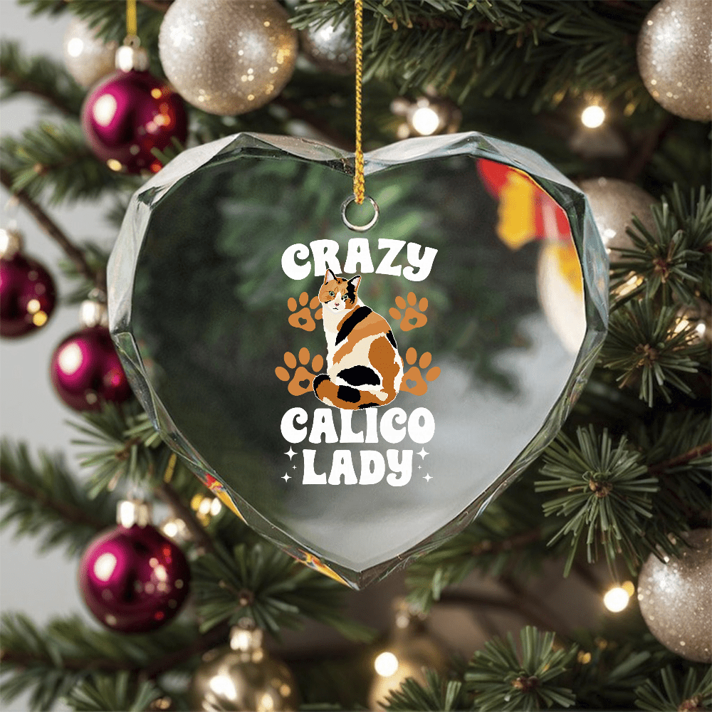 Crazy Calico Lady Calico Cat Mom Calico Cat Owner Ornament, Home ...