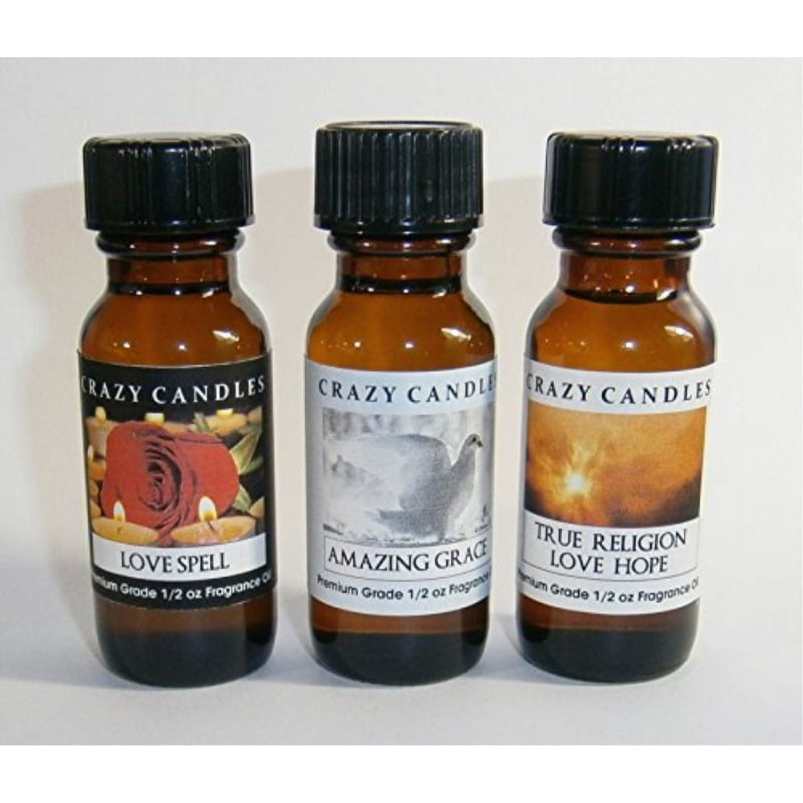 Crazy Candles 3 Bottles Set, 1 Amazing Grace, 1 Love Spell Type Women ...