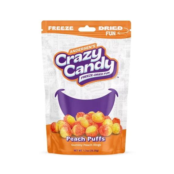 Crazy Candy Peach Puff Freeze Dried Candy - Walmart.com