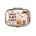 Crazy Cat Lady Funny Cartoon Small Travel Handbag Pill Box Case ...