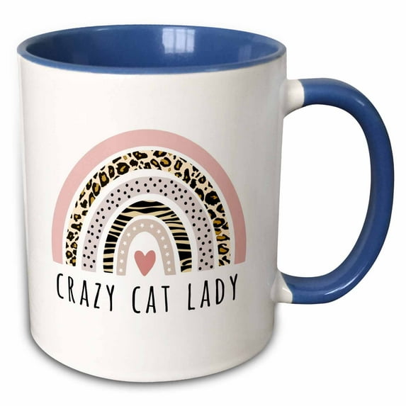3drose, Crazy Cat Lady - Funny Cute Cats Love Humor - Leopard Print ...