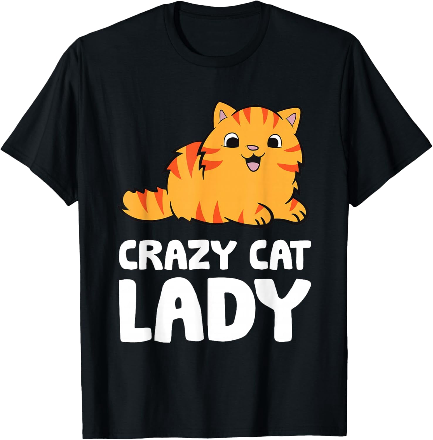 Crazy Cat Lady Pet Women Cat T-Shirt- Classic Unisex 100% Cotton Crew ...