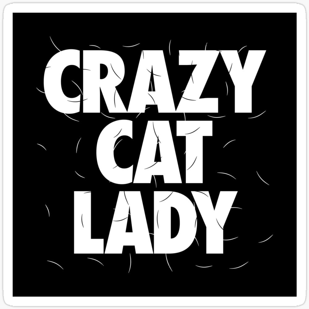 Crazy Cat Lady Sticker Phone Decal Water Bottle Stickers Car Decals ...