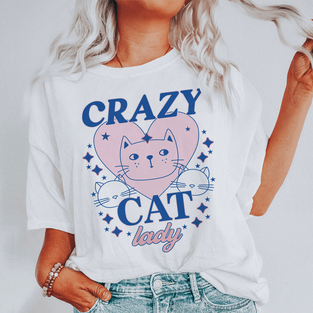 Crazy Cat Lady Tee Peachy Sunday T-Shirt - Walmart.com