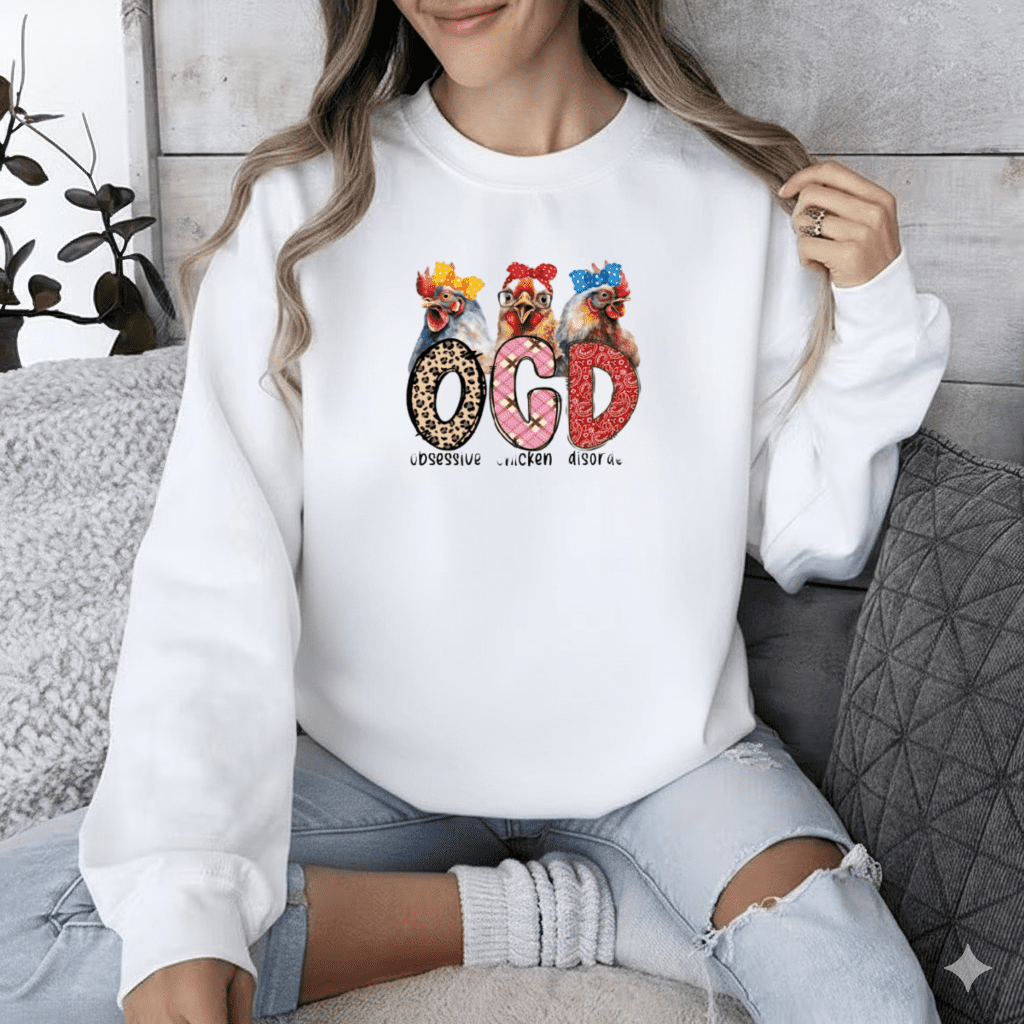 Crazy Chicken Lady Cute Farm Animal Lover Fun Cozy Sweatshirt, up to ...
