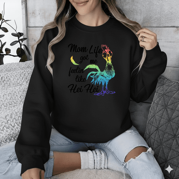 Crazy Chicken Mom Life Funny Farm Quote Humor Sweatshirt V50644, up to ...