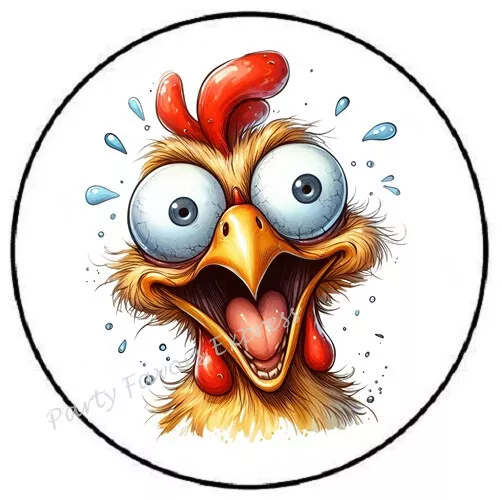 Crazy Chicken Stickers Party Favors Phone Decal Water Bottle Stickers ...