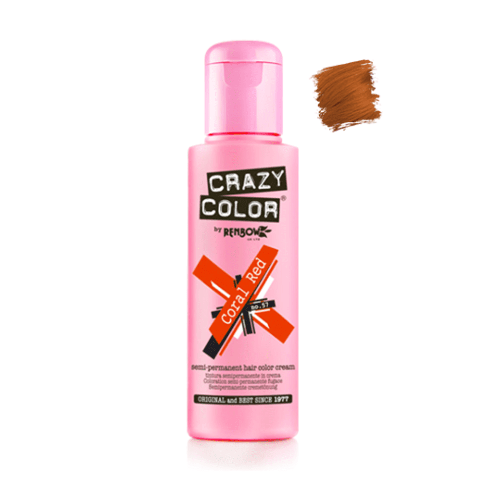 Crazy Color Semi Permanent Hair Dye 100ml - Coral Red - Walmart.com