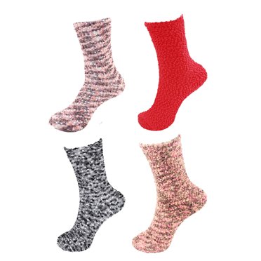 Women's Super Fuzzy Crazy Colorful Fun Cute Cozy Striped Socks - 6 ...