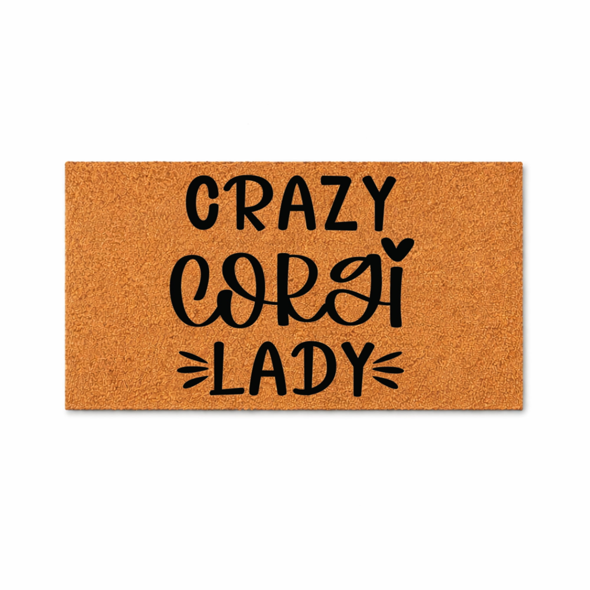 Crazy Corgi Lady Doormat, Funny Dog Welcome Mat, Outdoor Coir Doormat ...
