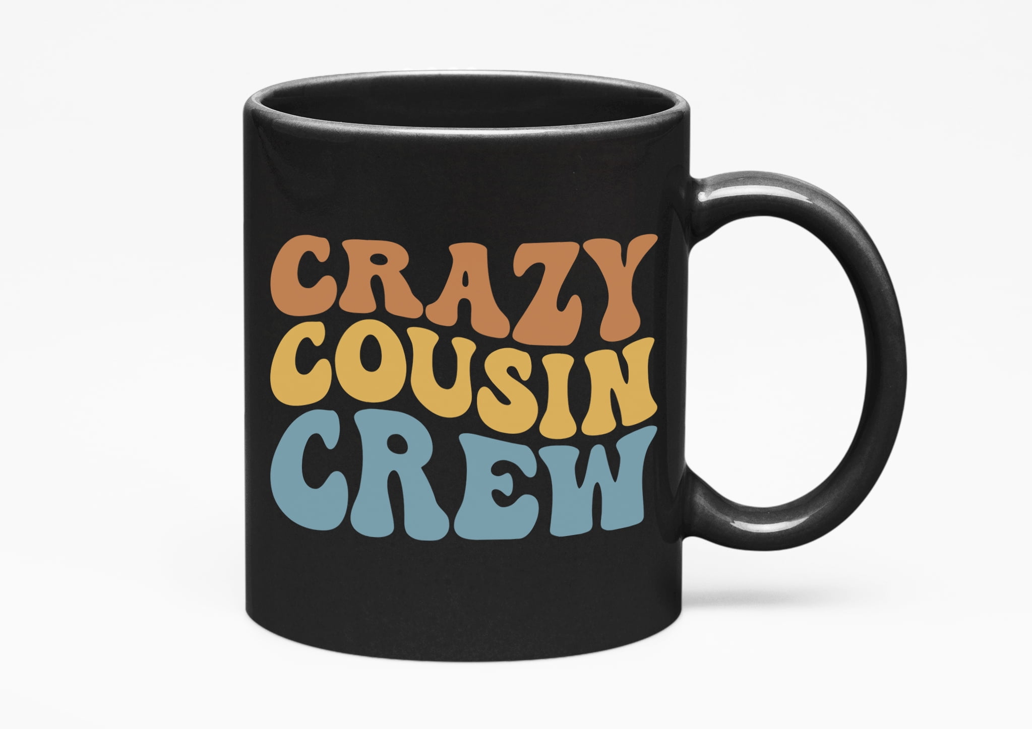 Crazy Cousin Crew, Family or Cousins Themed, Groovy Retro Wavy Text ...